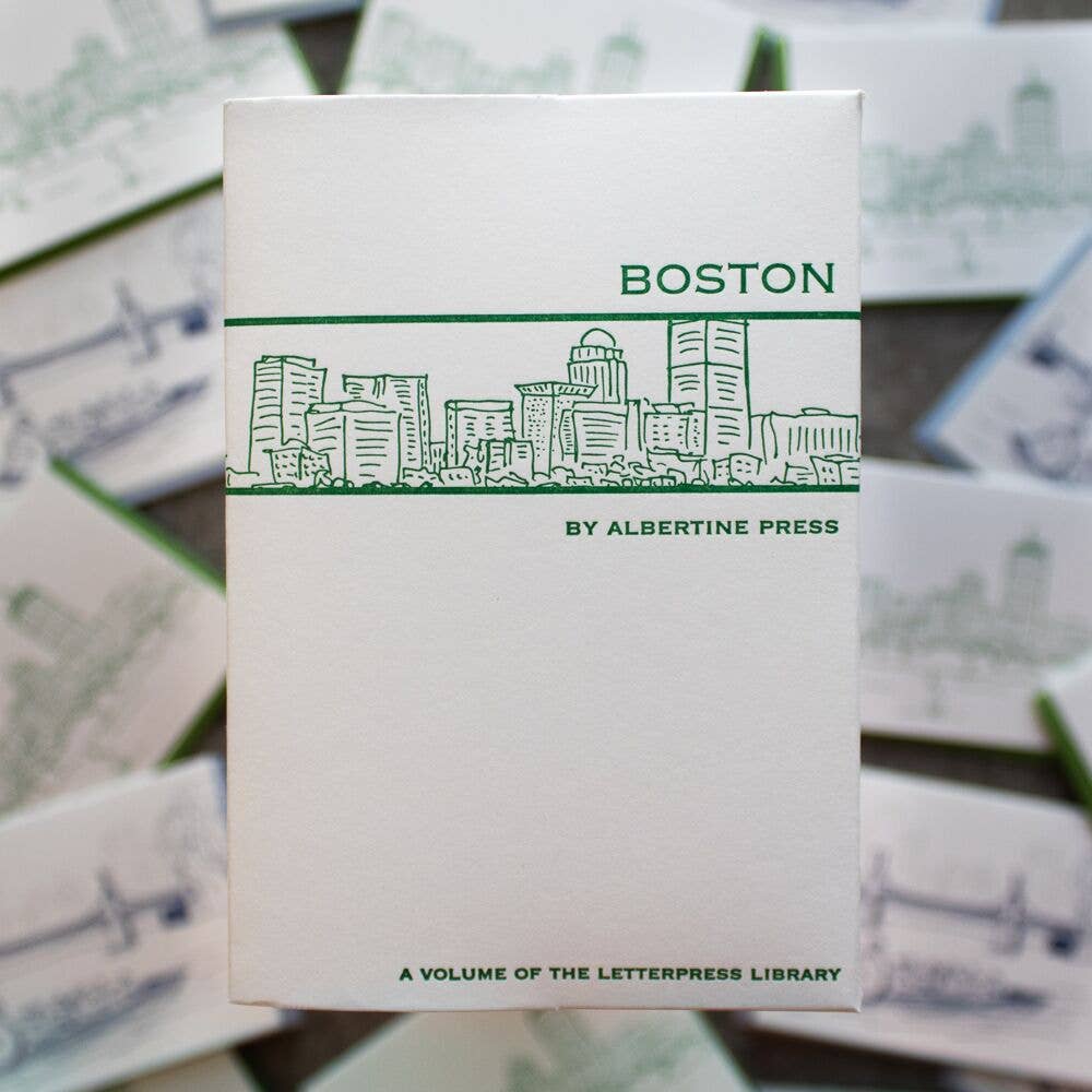 Boston Letterpress Library Note Card Set – The Gift Shops of the Old ...
